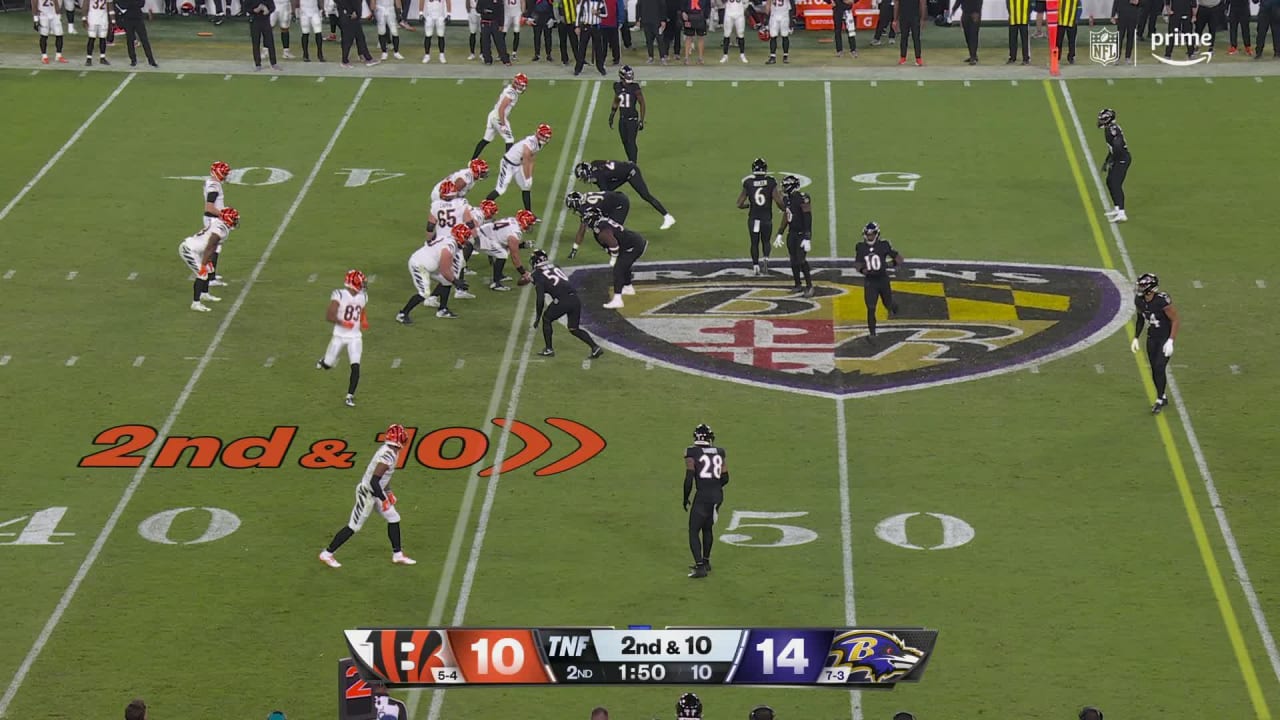 Cincinnati Bengals running back Joe Mixon's one-handed catch goes for a ...