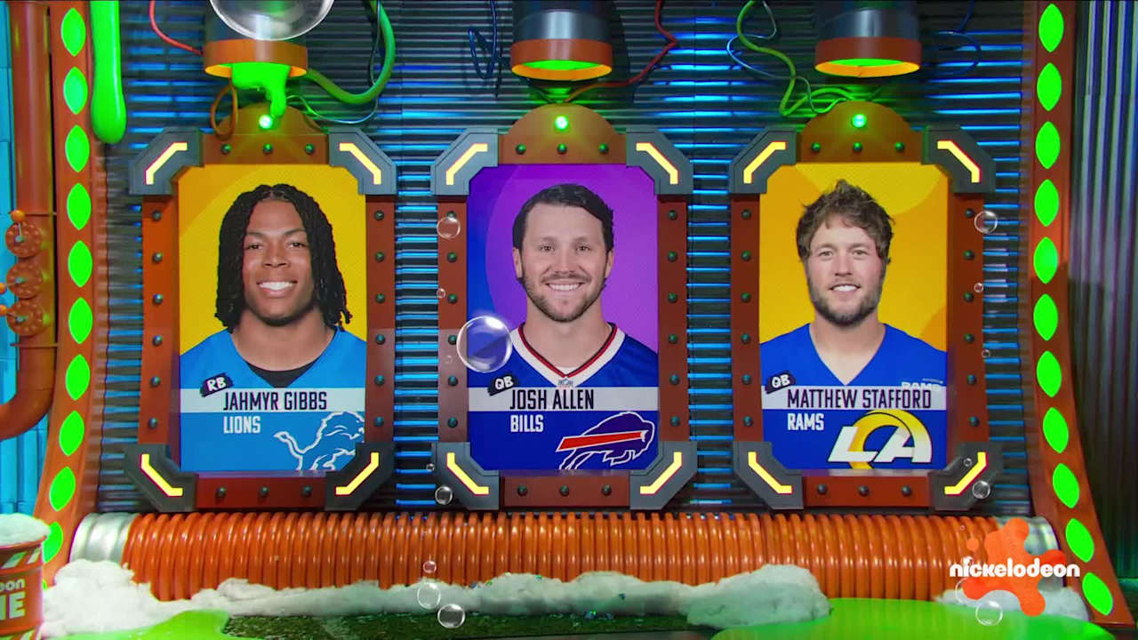 Sandy Cheeks announces Los Angeles Rams quarterback Matthew Stafford as ...
