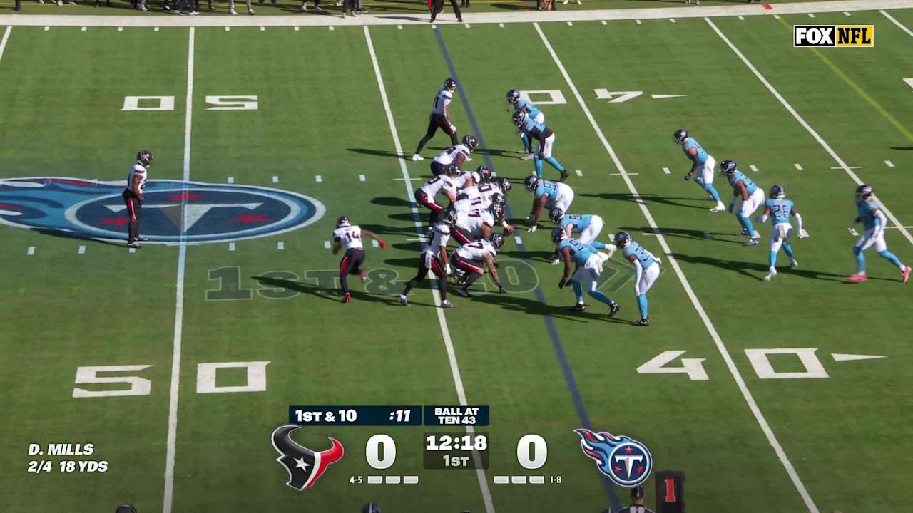 Houston Texans quarterback Davis Mills' 22-yard loft hits wide receiver ...