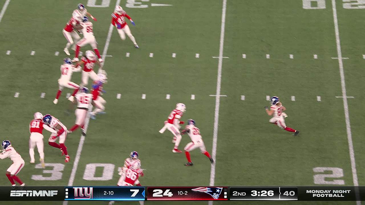 New England Patriots linebacker Christian Elliss lays down a monstrous ...
