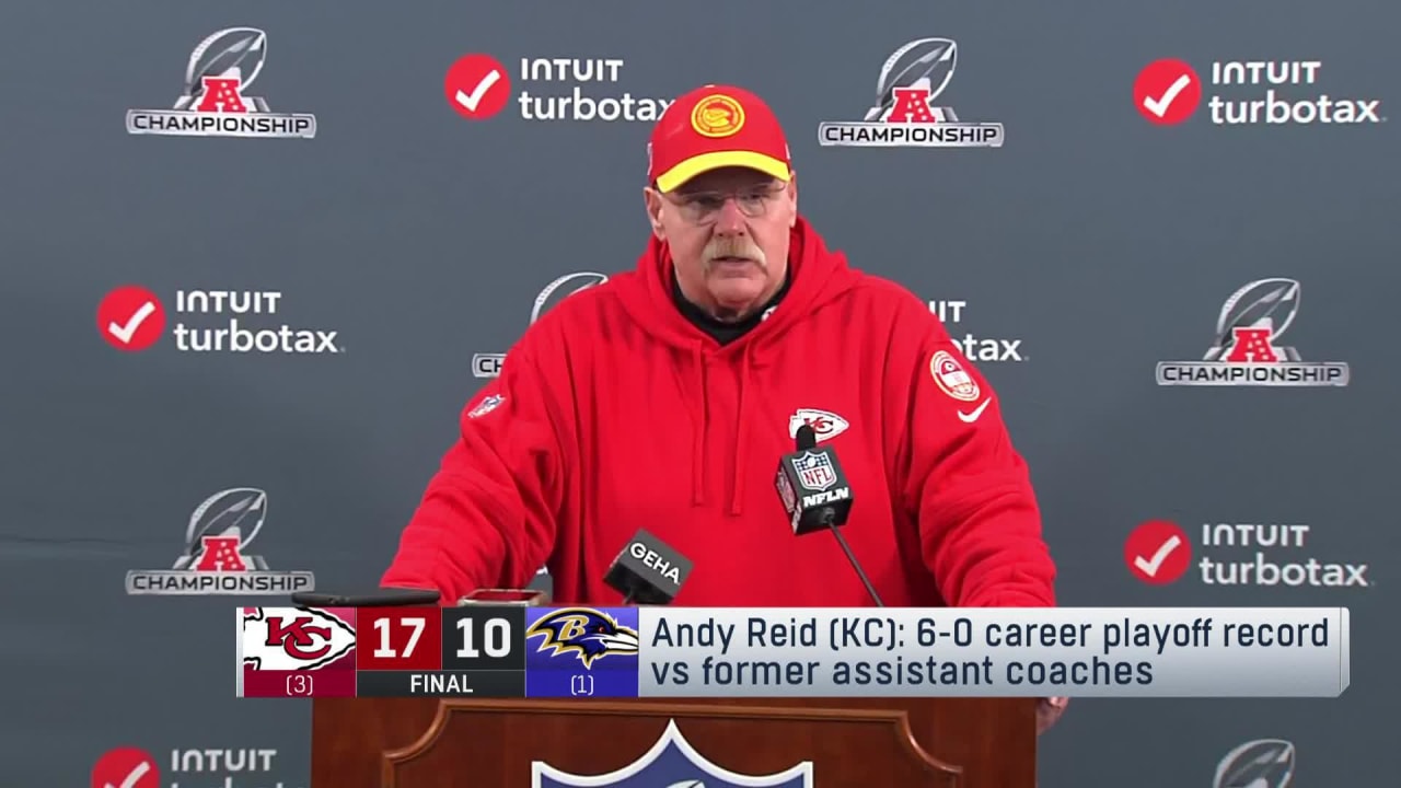Kansas City Chiefs head coach Andy Reid reacts to Chiefs win vs. the ...