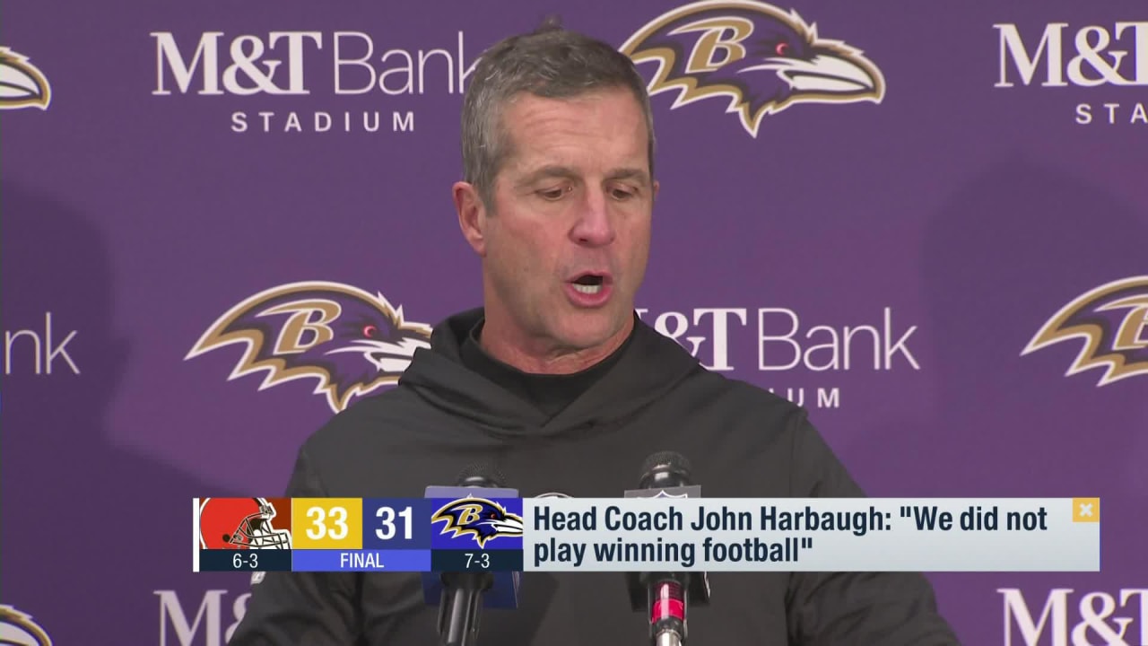 Baltimore Ravens head coach John Harbaugh on Ravens loss: 'We did not ...