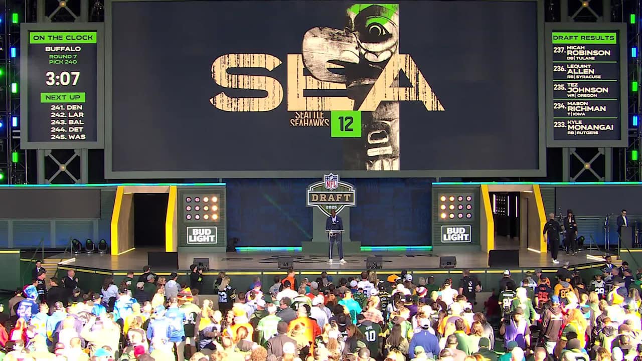 Seahawks select wide receiver Ricky White III with No. 238 pick in 2025 ...
