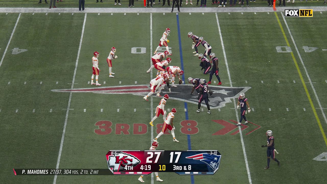 New England Patriots linebacker Mack Wilson goes around the edge for ...