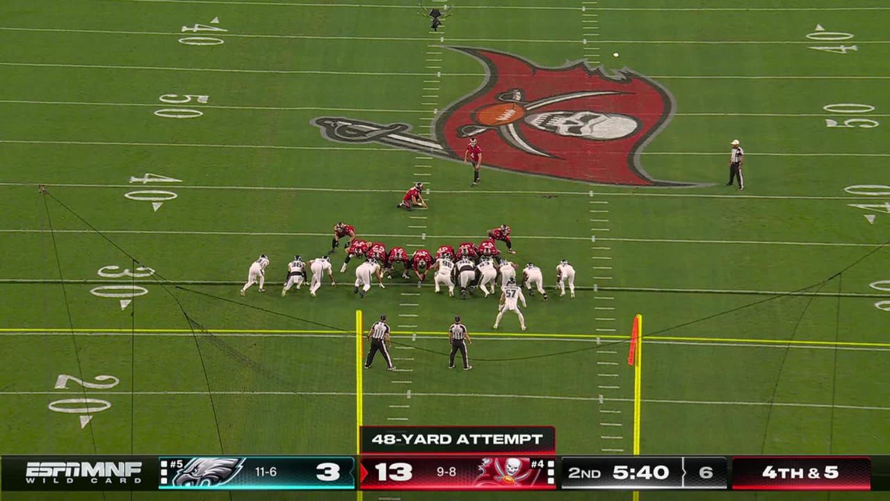 Tampa Bay Buccaneers kicker Chase McLaughlin's third FG of first half ...