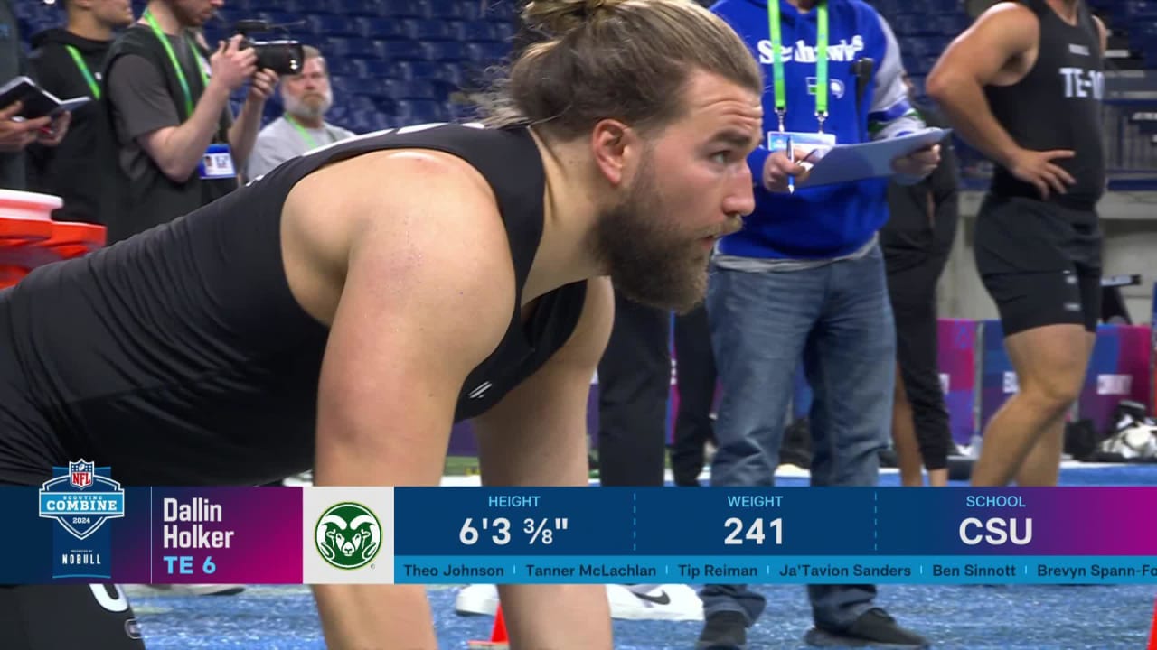 Tight end Dallin Holker's 2024 NFL Scouting Combine workout