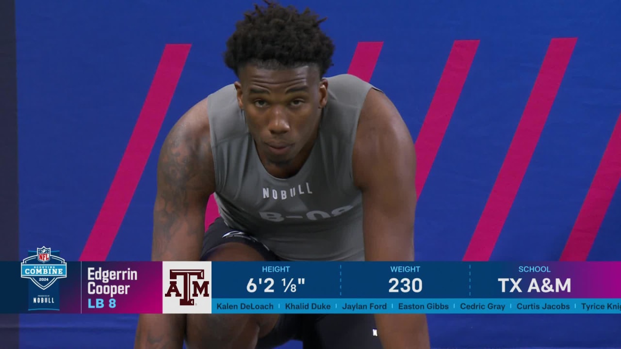 Linebacker Edgerrin Cooper runs official 4.51-second 40-yard dash at ...