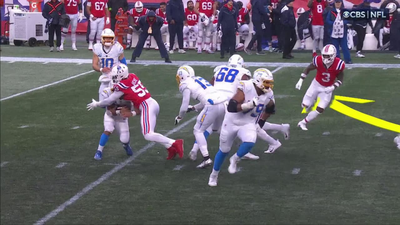 New England Patriots linebacker Josh Uche brings the boom on Los ...