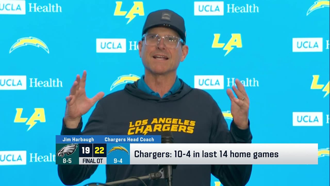 Los Angeles Chargers head coach Jim Harbaugh on quarterback Justin ...