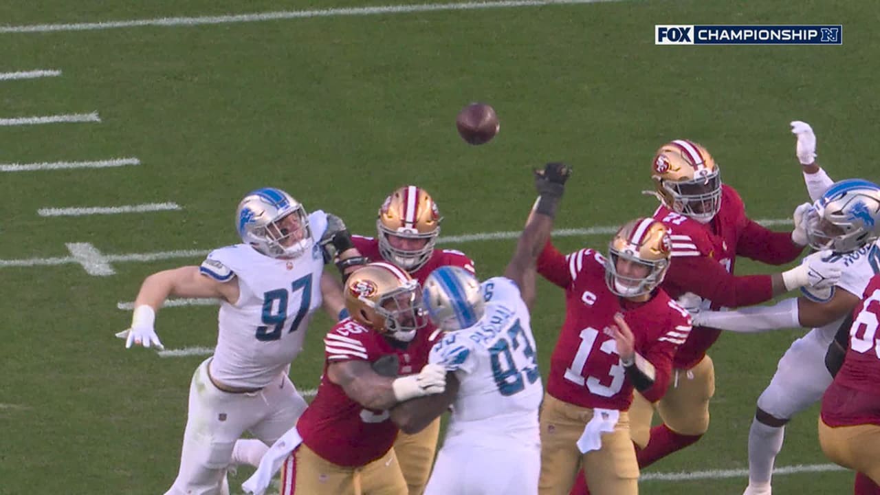 Detroit Lions linebacker Malcom Rodriguez's first NFL interception ...