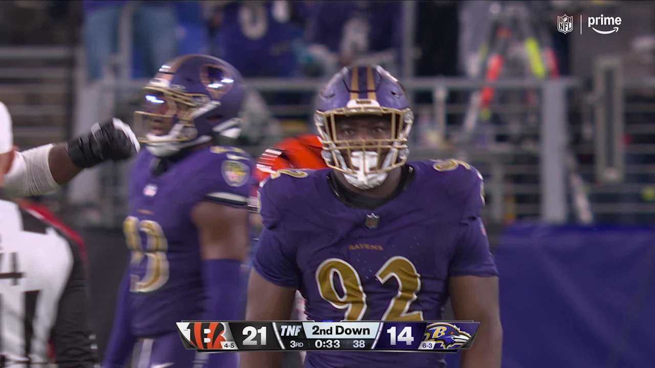 Baltimore Ravens defensive tackle Nnamdi Madubuike's second sack closes ...