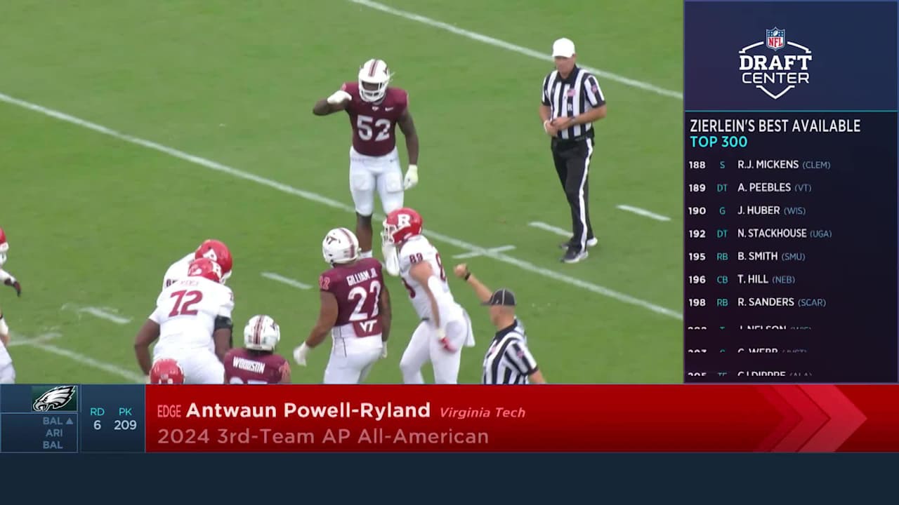 Philadelphia Eagles select edge rusher Antwaun Powell-Ryland with No ...