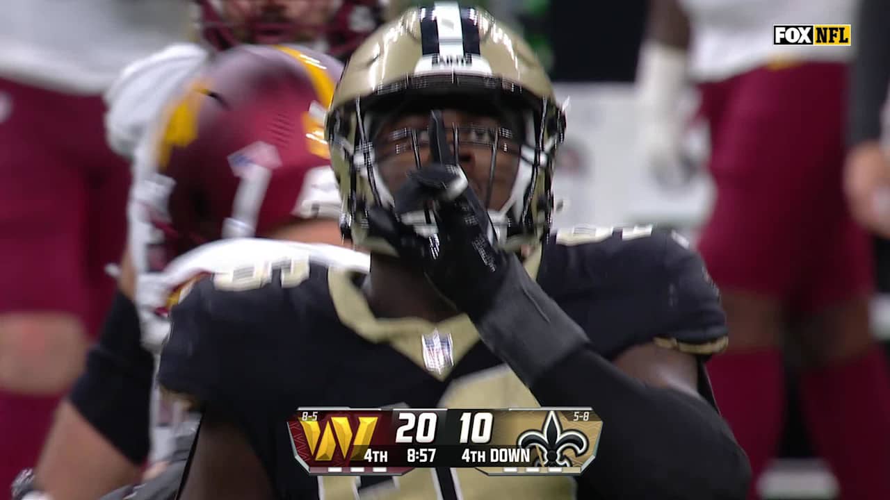 New Orleans Saints defensive lineman Carl Granderson wraps up ...