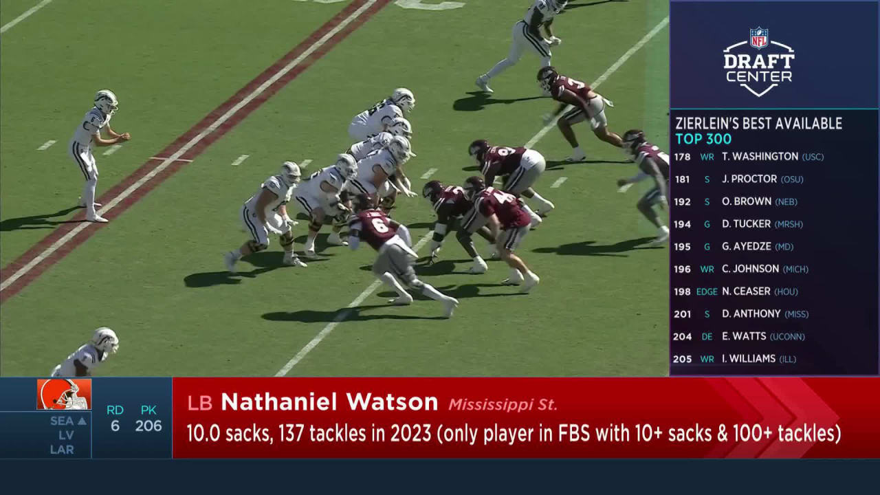 Cleveland Browns select Mississippi State Bulldogs linebacker Nathaniel ...