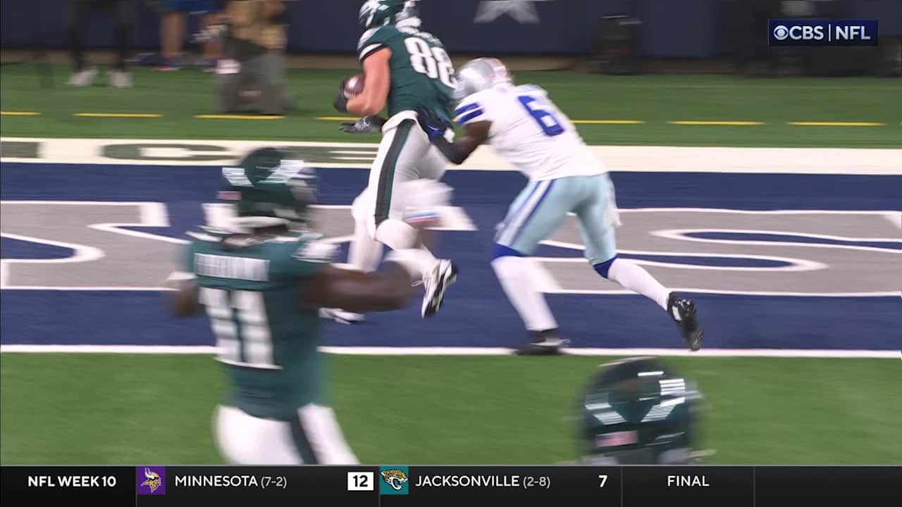 Philadelphia Eagles tight end Dallas Goedert's first TD catch of 2024 ...