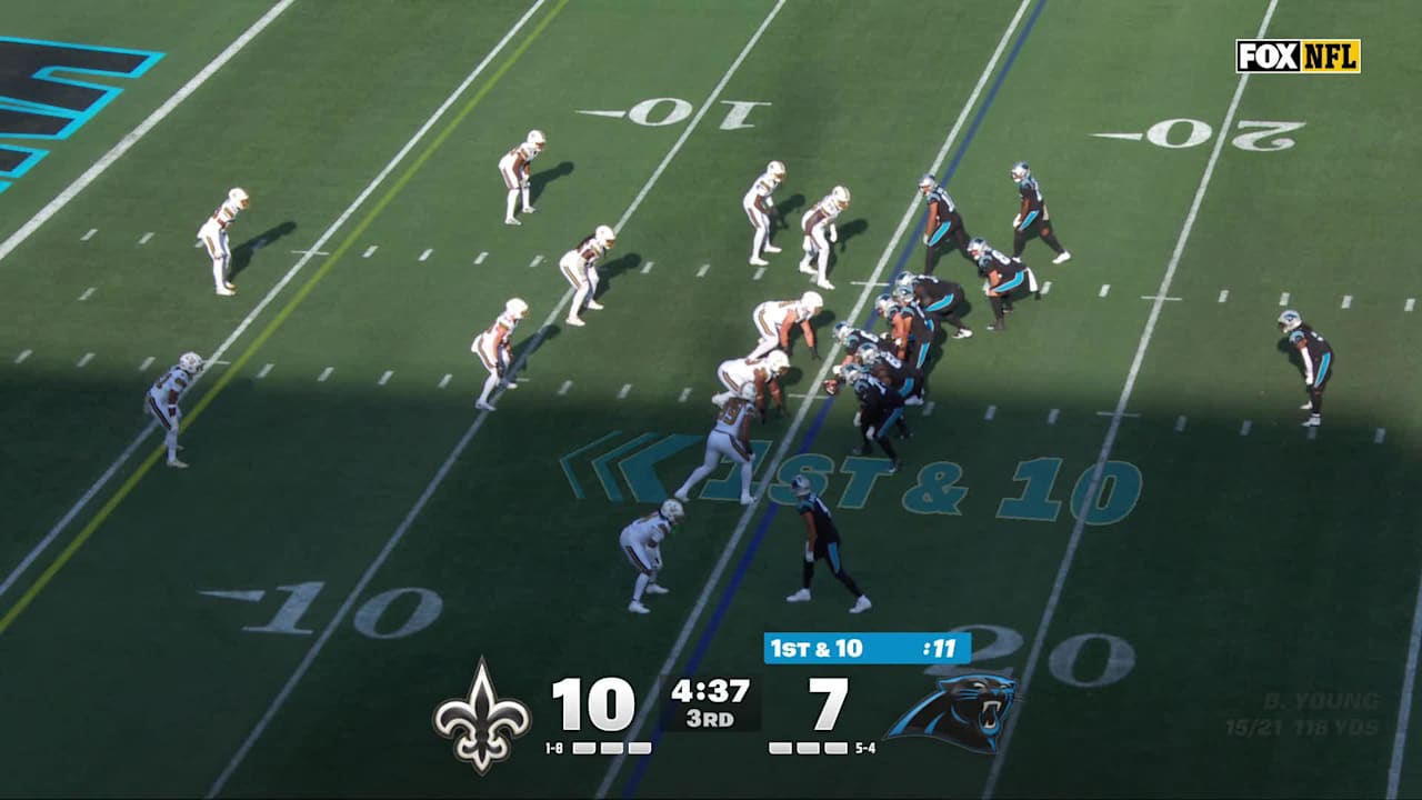 New Orleans Saints linebacker Pete Werner recovers Carolina Panthers ...