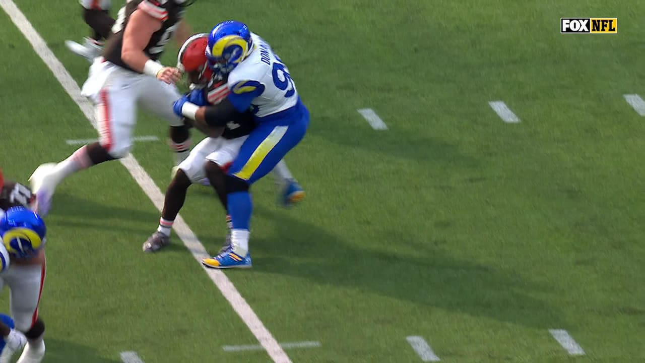 Los Angeles Rams defensive tackle Aaron Donald is a FORCE on unblocked TFL