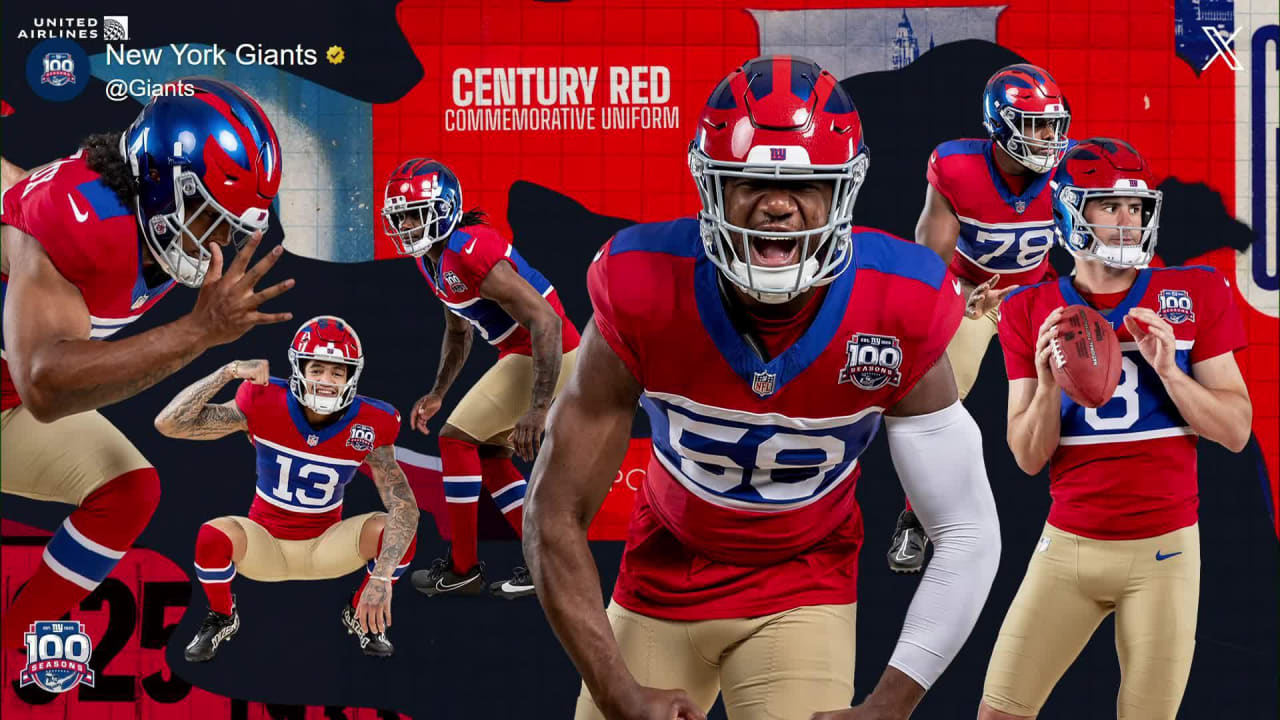 New York Giants unveil new 'Century Red' uniforms ahead of '24 season
