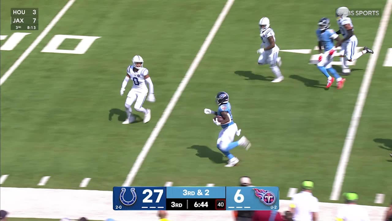 Tennessee Titans running back Julius Chestnut's 27-yard dash gets ...
