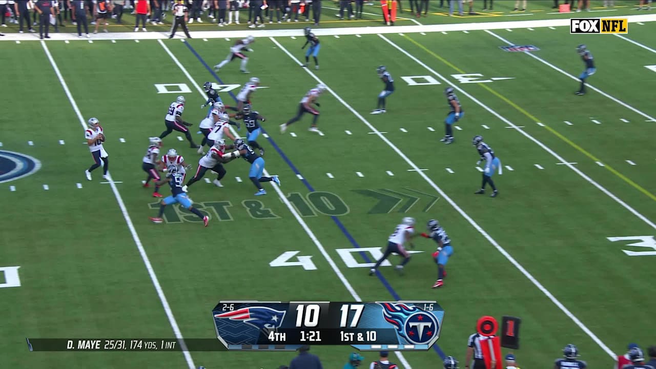 New England Patriots quarterback Drake Maye delivers 9-yard dime in crunch time to Patriots ...