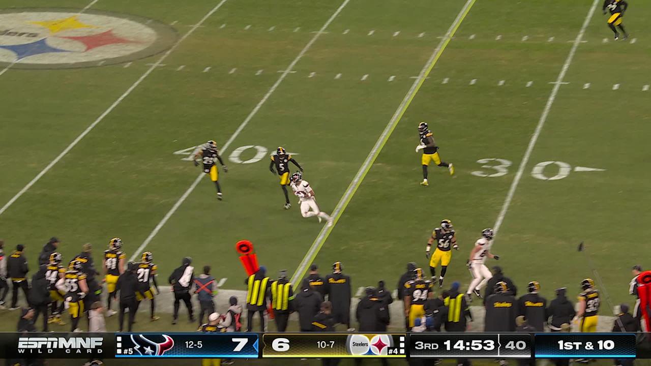 Houston Texans quarterback C.J. Stroud hits Higgins on the run for a ...