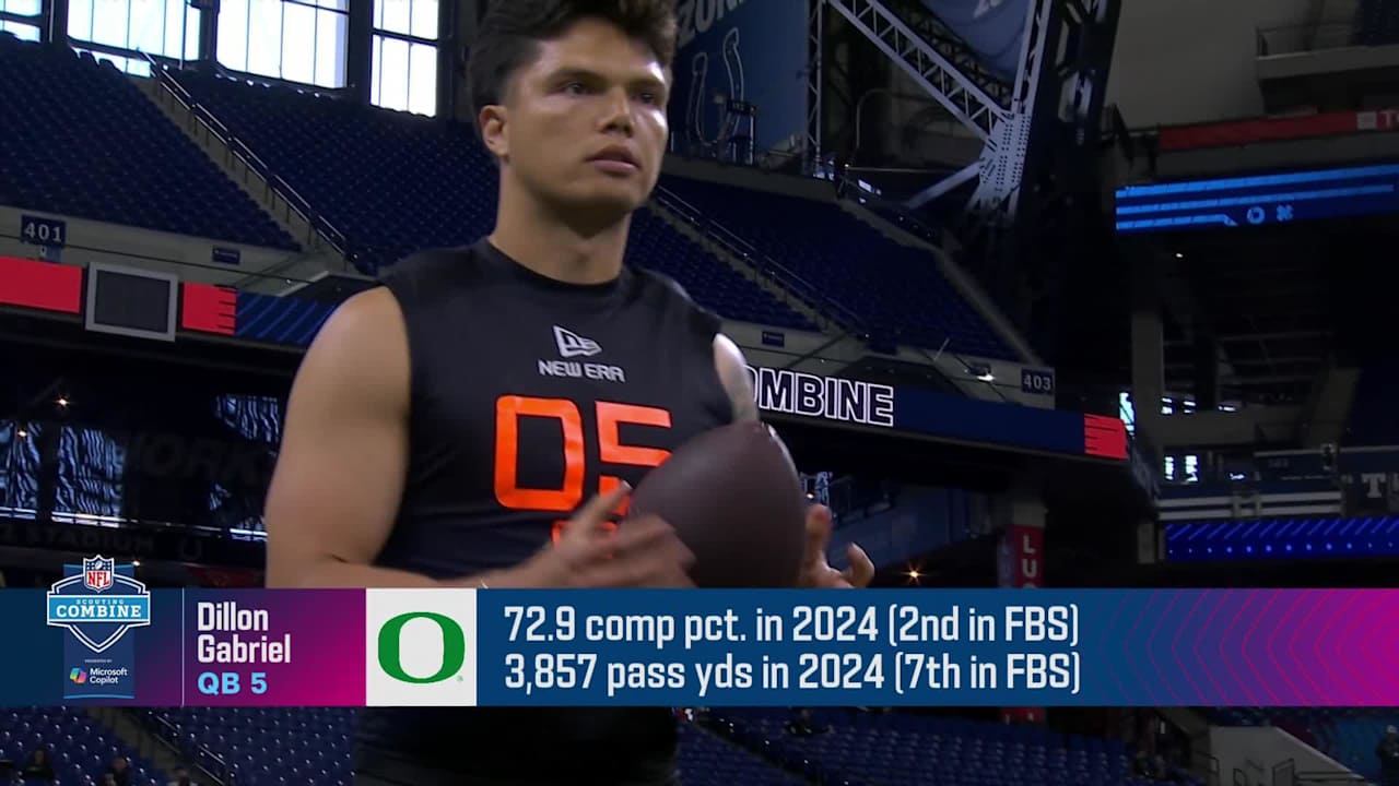 Quarterback Dillon Gabriel's 2025 NFL Scouting Combine workout