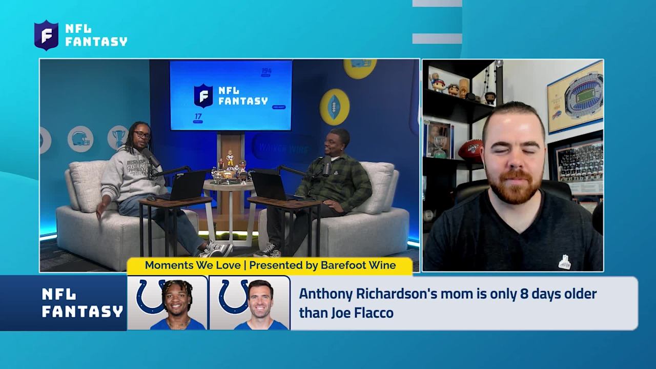 Joe Flacco explaining he is the same age as Anthony Richardson's mom ...