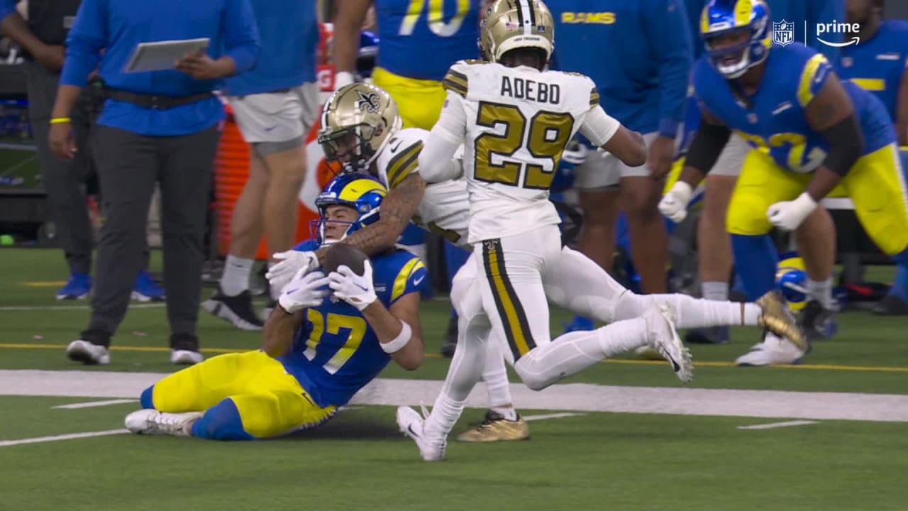 Can't-Miss Play: Los Angeles Rams rookie wide receiver Puka Nacua slides to snag 41-yard LAUNCH ...