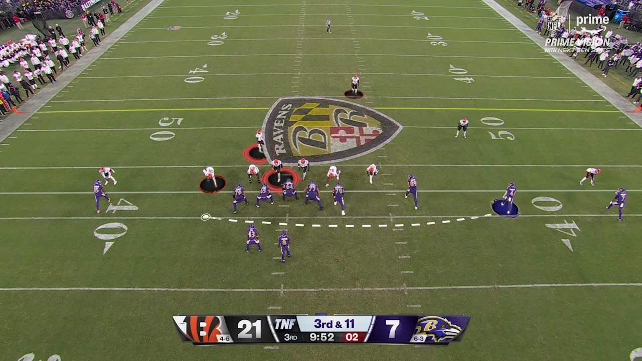 'TNF' Prime Vision tracks Cincinnati Bengals cornerback Mike Hilton's epic pursuit of Ravens ...