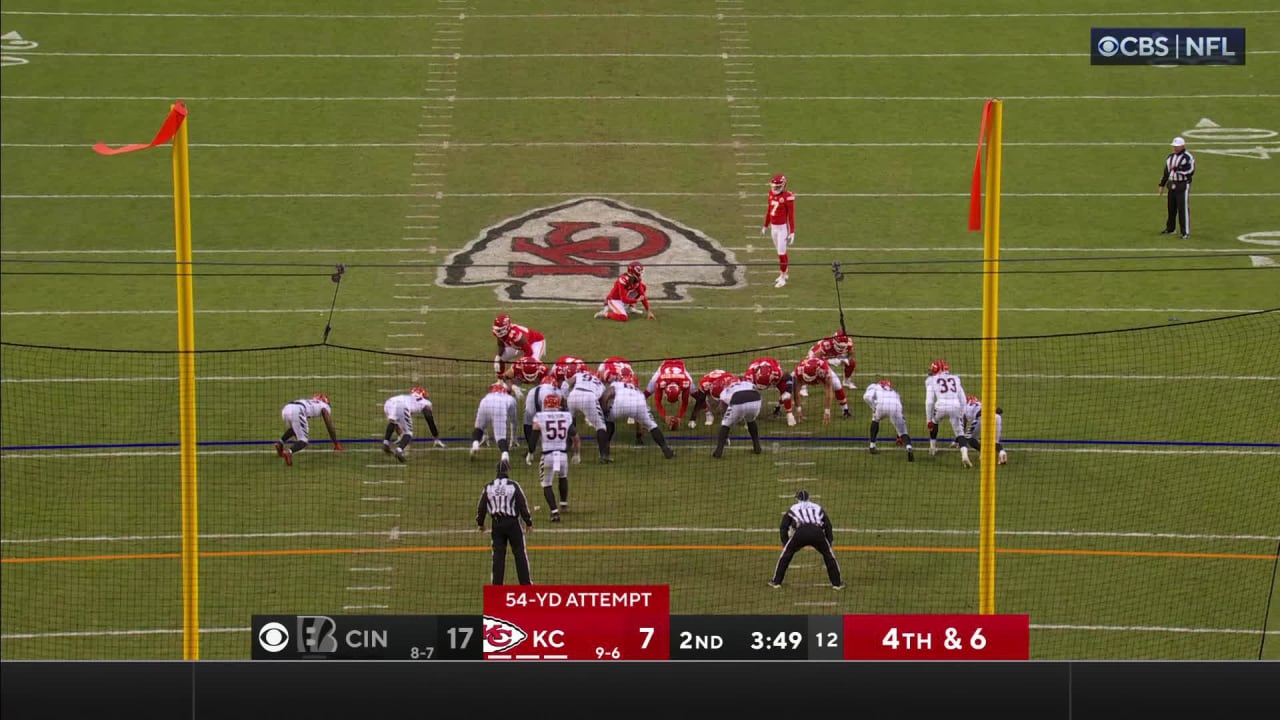 Kansas City Chiefs kicker Harrison Butker's 54-yard FG trims Cincinnati ...
