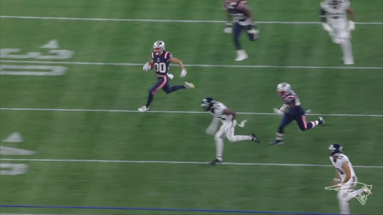 New England Patriots rookie wide receiver David Wallis shows off his ...