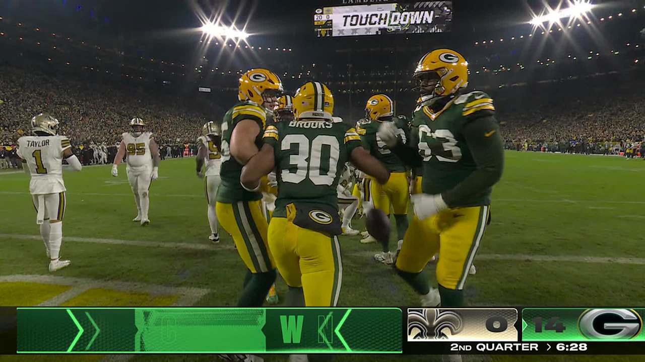 Running back Chris Brooks gives Green Bay Packers third TD of the night ...