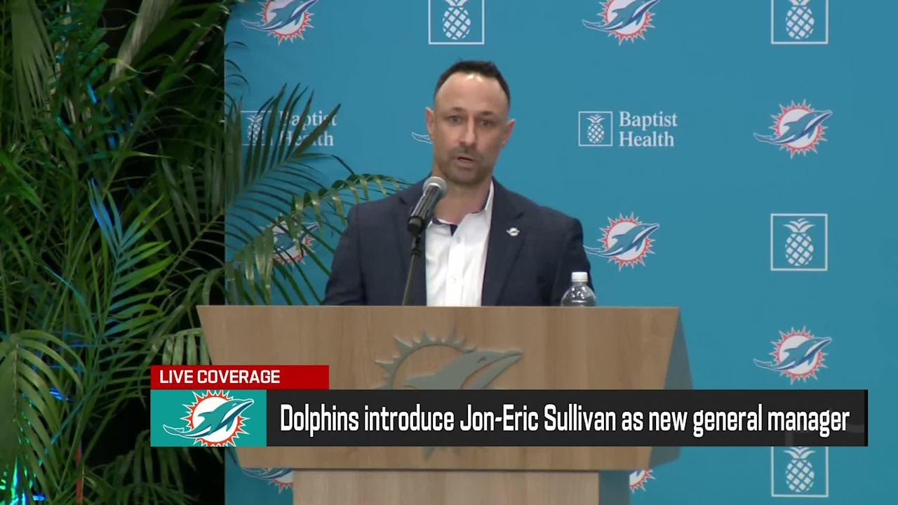 Miami Dolphins general manager Jon-Eric Sullivan introduces himself ...