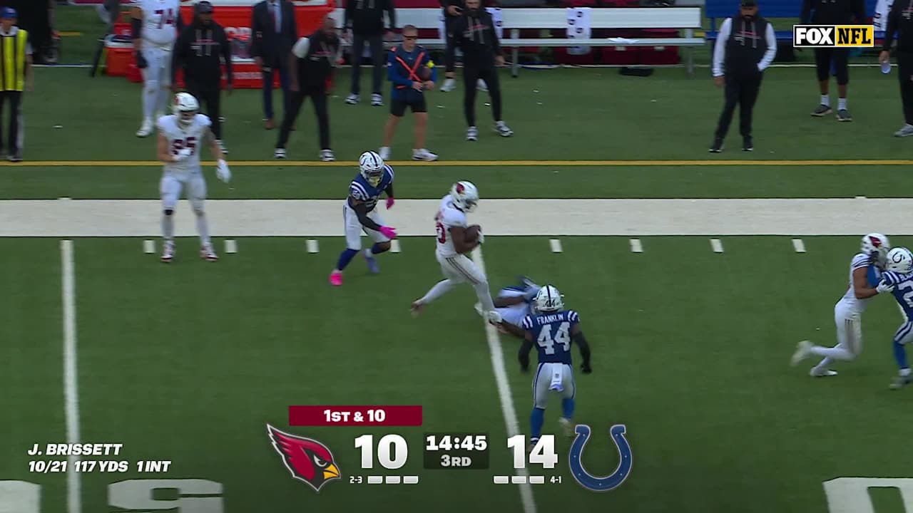 Arizona Cardinals running back Bam Knight's 20-yard catch-and-run ...