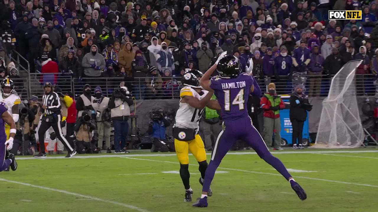 Baltimore Ravens safety Kyle Hamilton breaks up Pittsburgh Steelers ...