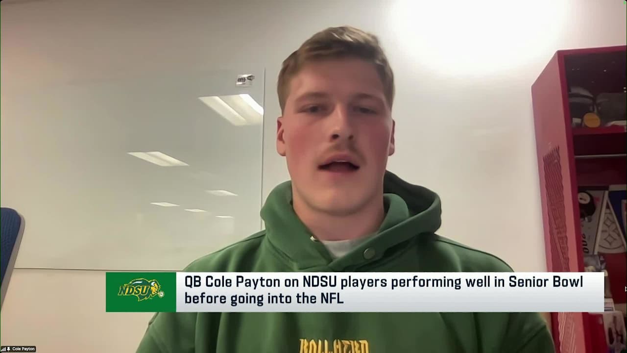 Quarterback Cole Payton on NDSU players forming at Senior Bowl before ...