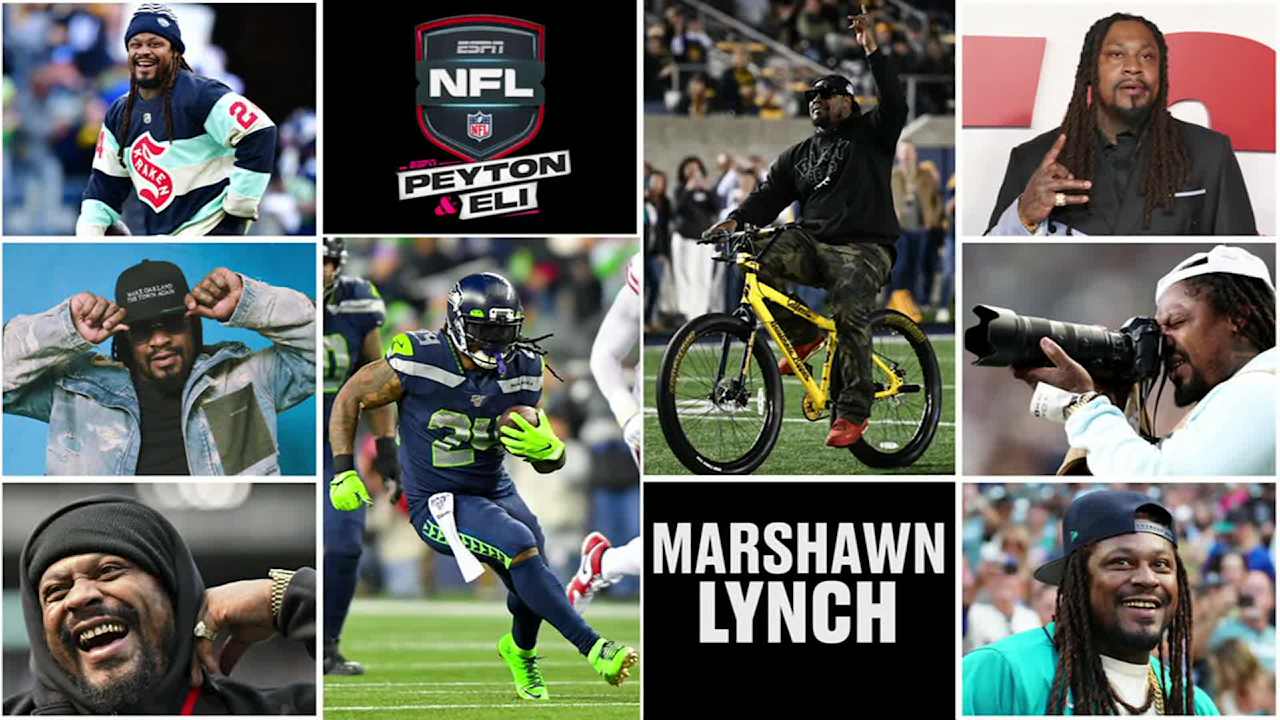 Seattle Seahawks legend Marshawn Lynch joins Peyton and Eli for ...