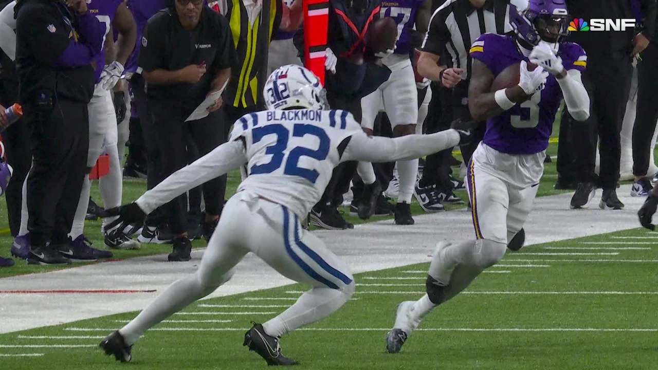 Minnesota Vikings wide receiver Justin Addison's sideline juke move ...