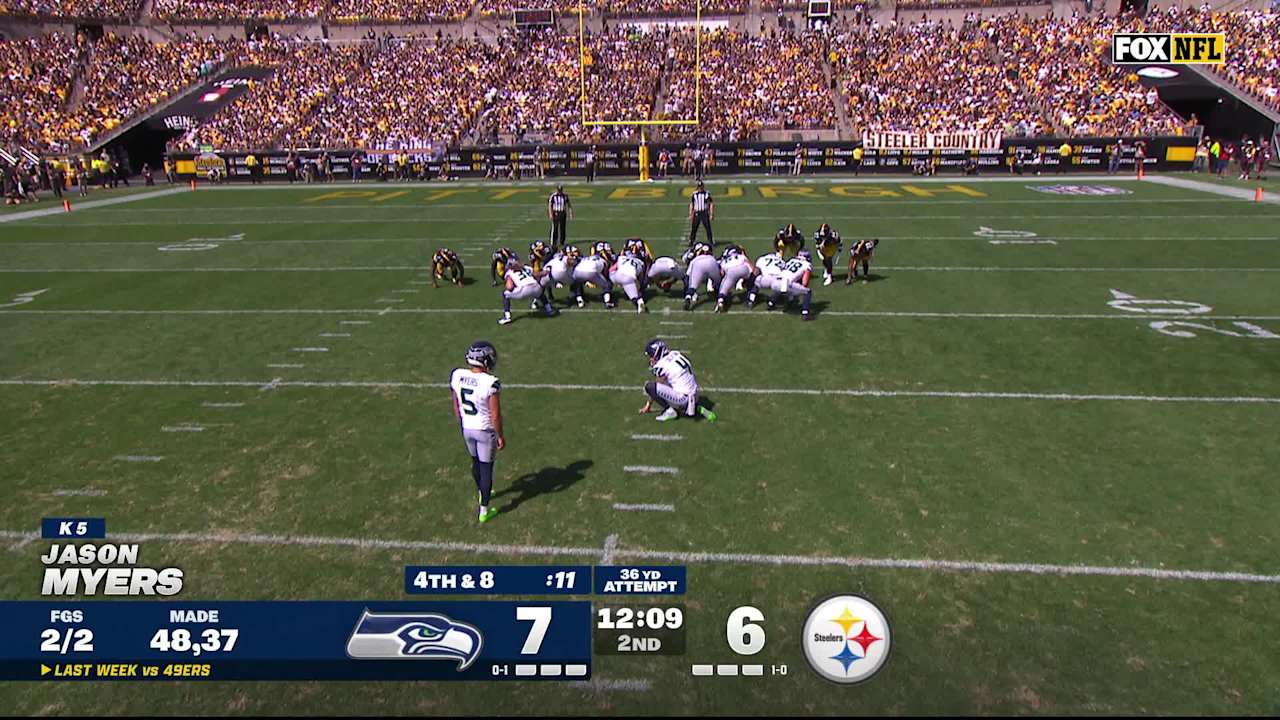 Seattle Seahawks kicker Jason Myers' 36-yard field goal misses after ...