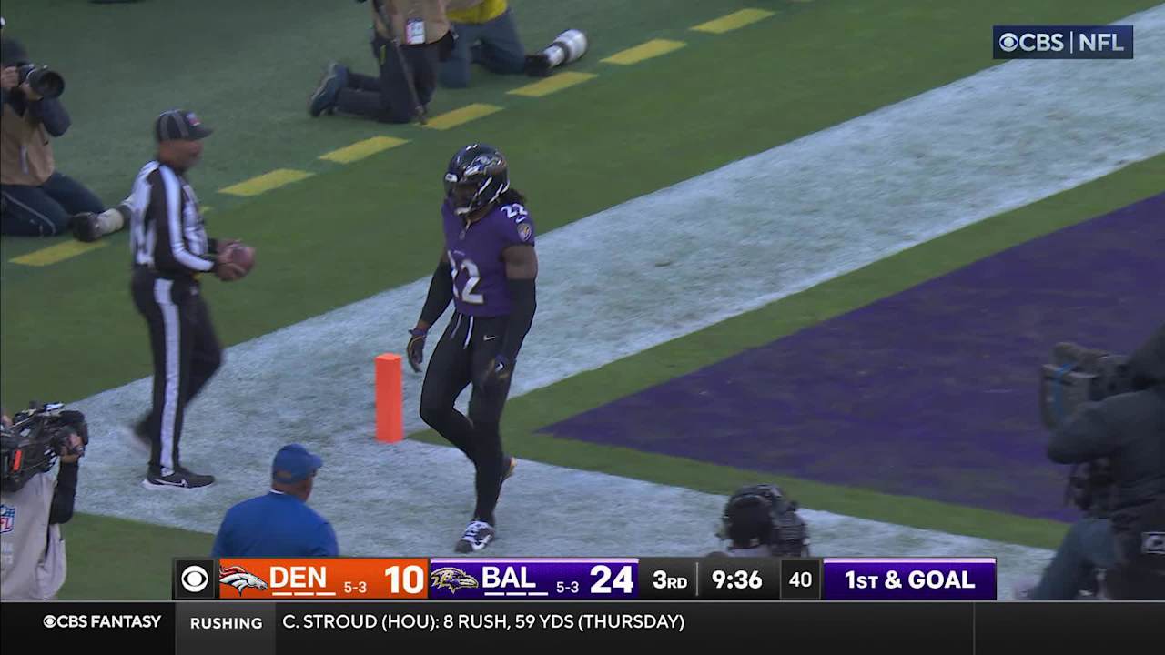 Baltimore Ravens running back Derrick Henry's second touchdown run of ...