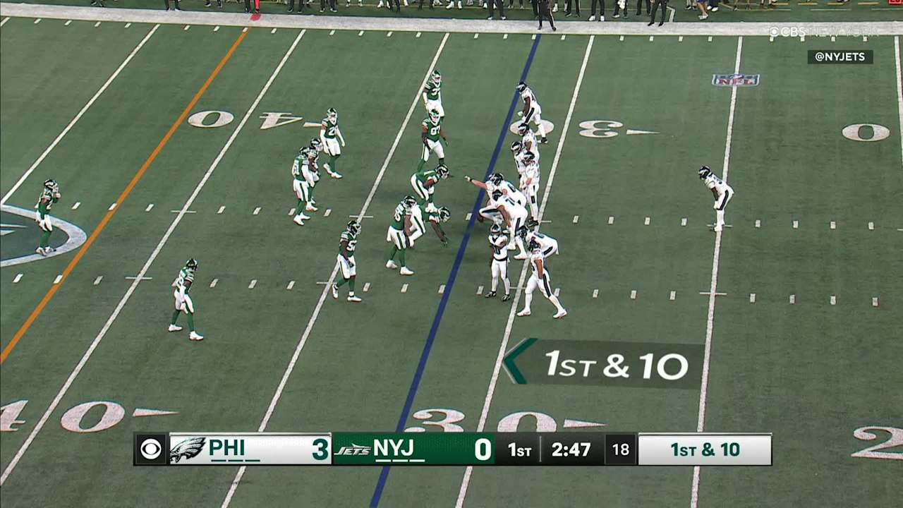 New York Jets quarterback Brady Cook steps up in pocket to find Smith ...