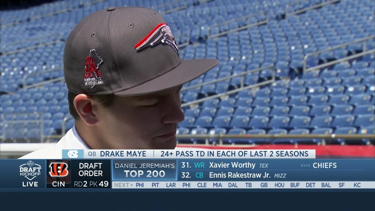 Quarterback Drake Maye goes one-on-one with NFL Network's Cameron Wolf ...