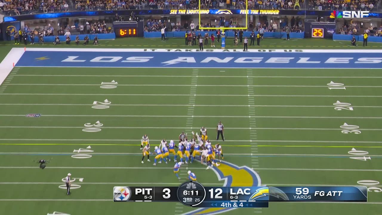 Los Angeles Chargers kicker Cameron Dicker's 59-yard field goal boosts ...