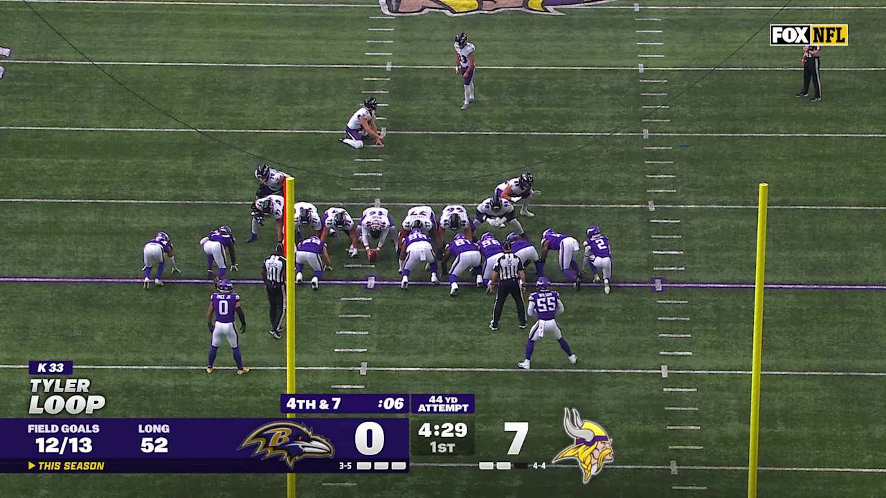 Baltimore Ravens kicker Tyler Loop's 44-yard FG gets Ravens on the board