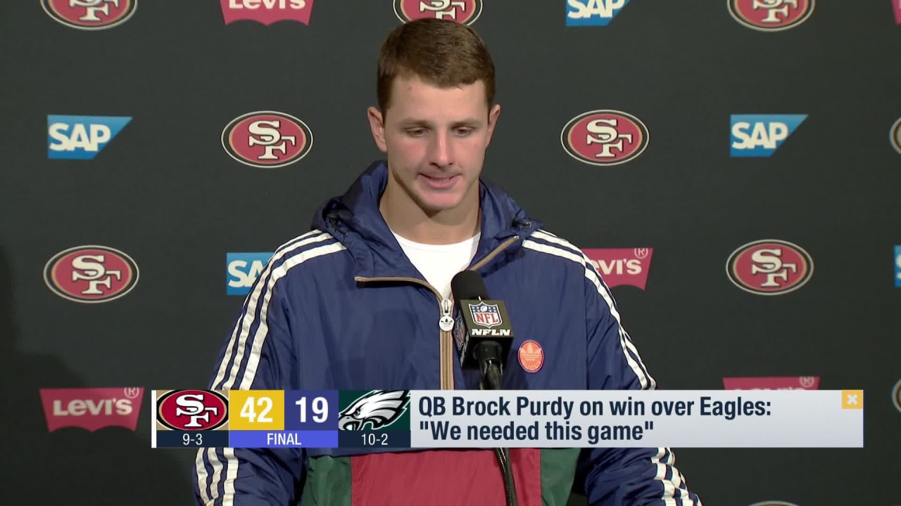 San Francisco 49ers quarterback Brock Purdy on Week 13 win over ...
