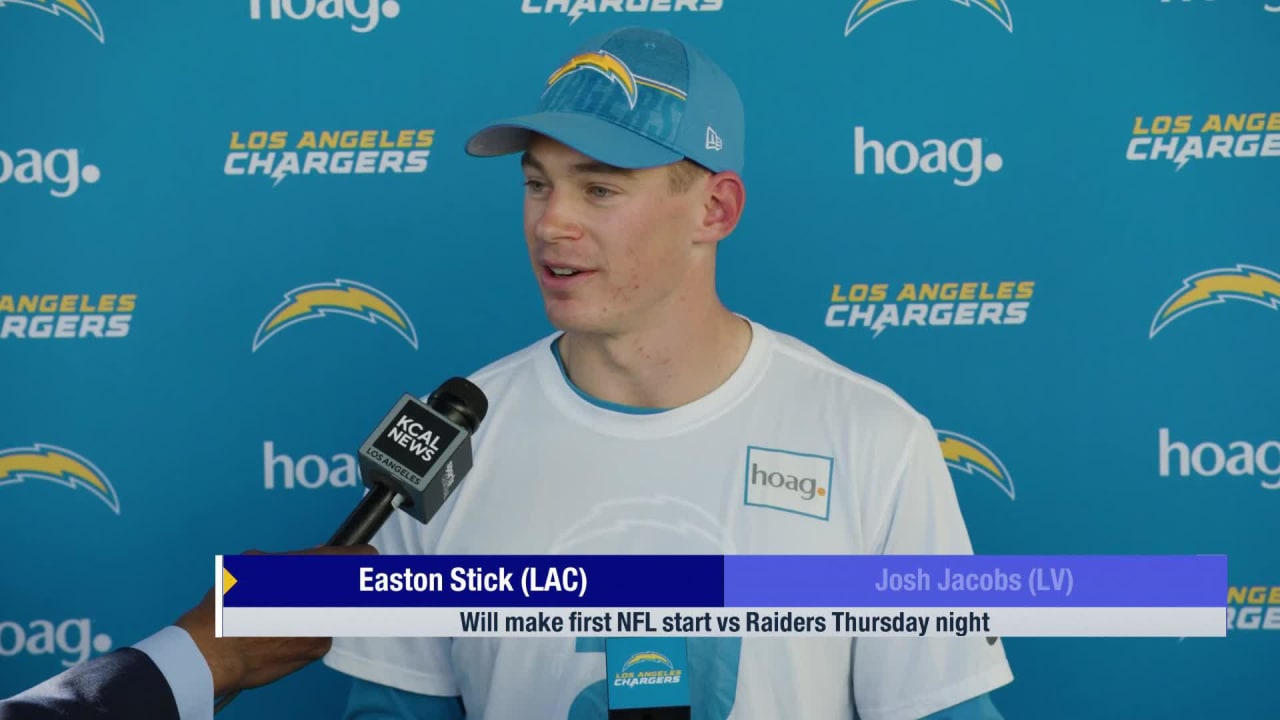 Los Angeles Chargers quarterback Easton Stick: 'Just going to try go to ...
