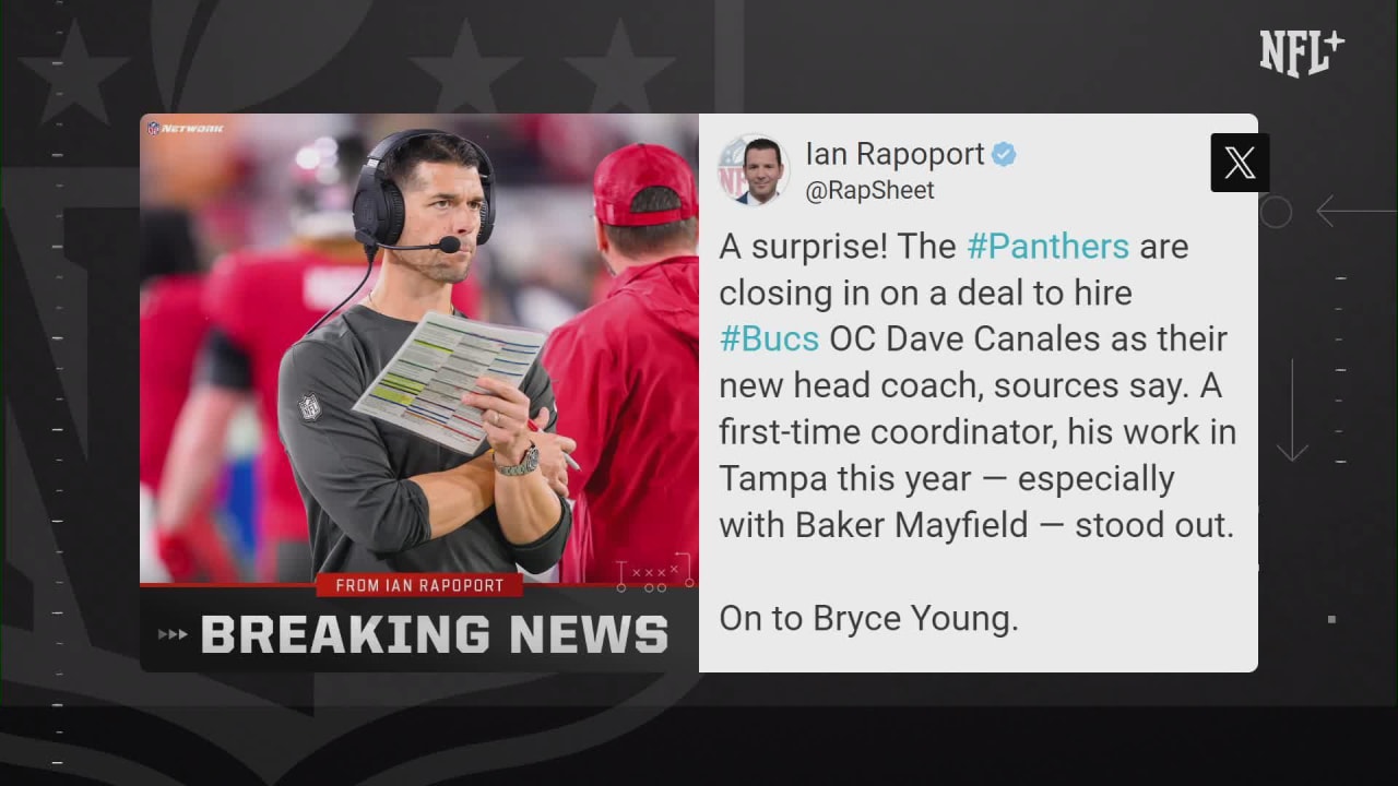 NFL Network Insider Ian Rapoport: Carolina Panthers hiring Tampa Bay ...
