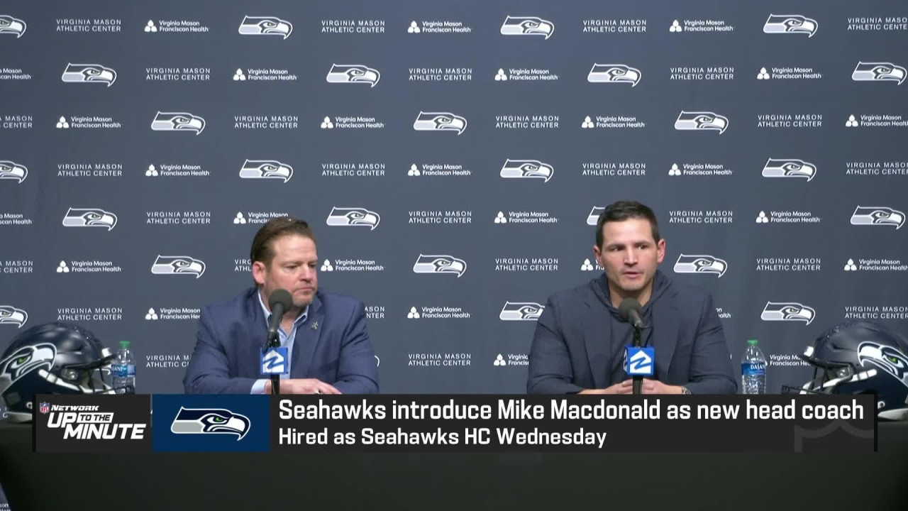 Seattle Seahawks introduce former Baltimore Ravens coach Mike Macdonald ...