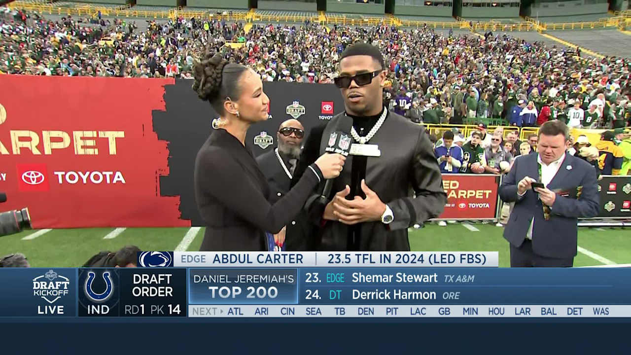 Penn State EDGE Abdul Carter reflects on journey to NFL Draft hours ...