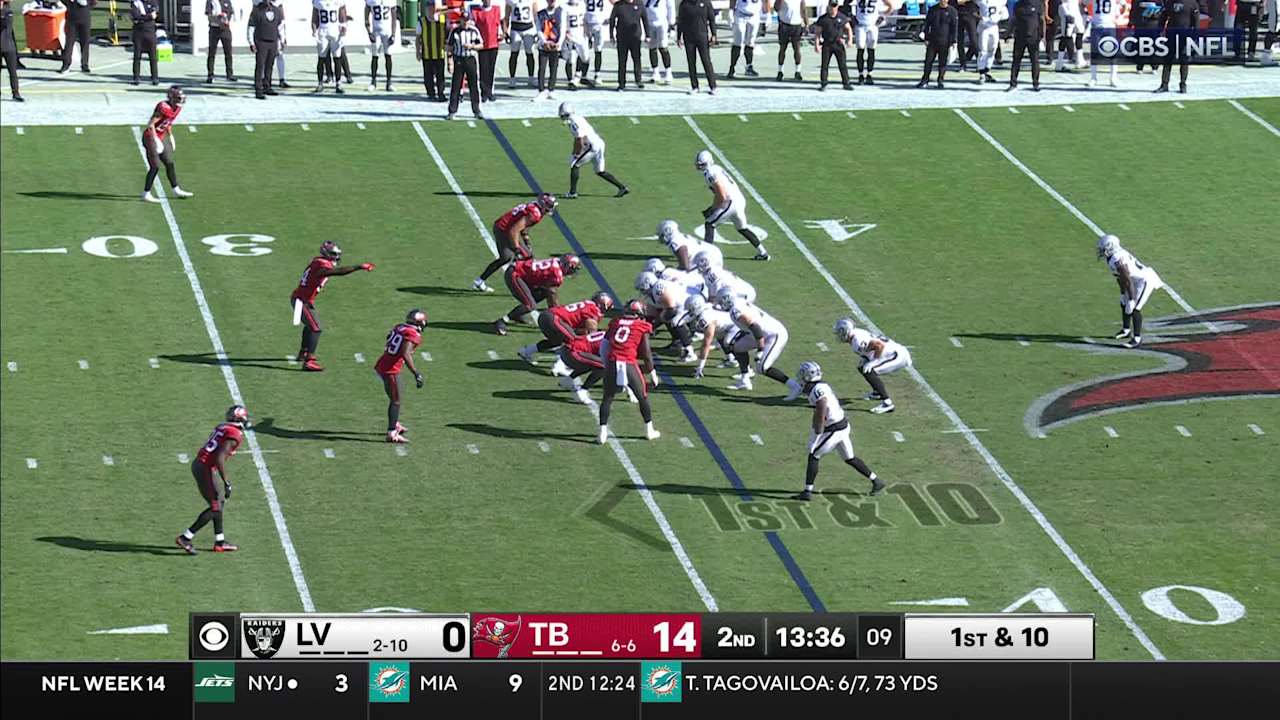Las Vegas Raiders commit turnover of their own one play after Las Vegas Raiders defensive end K ...